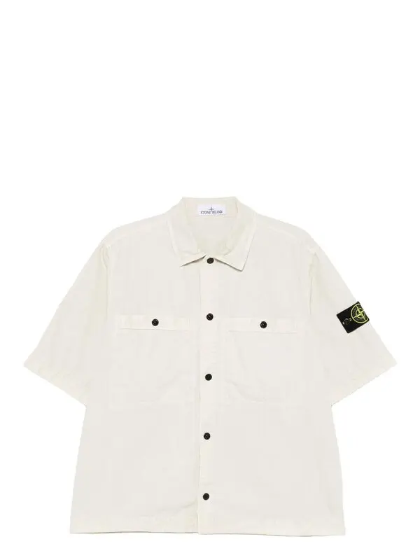 Stone Island Detachable-badge Shirt - Neutrals