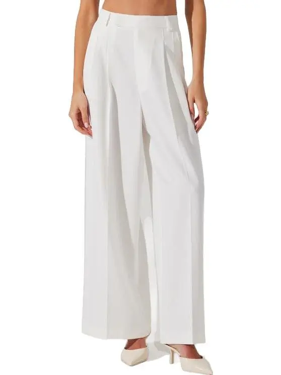Astr The Label Milani Wide Leg Pants - White