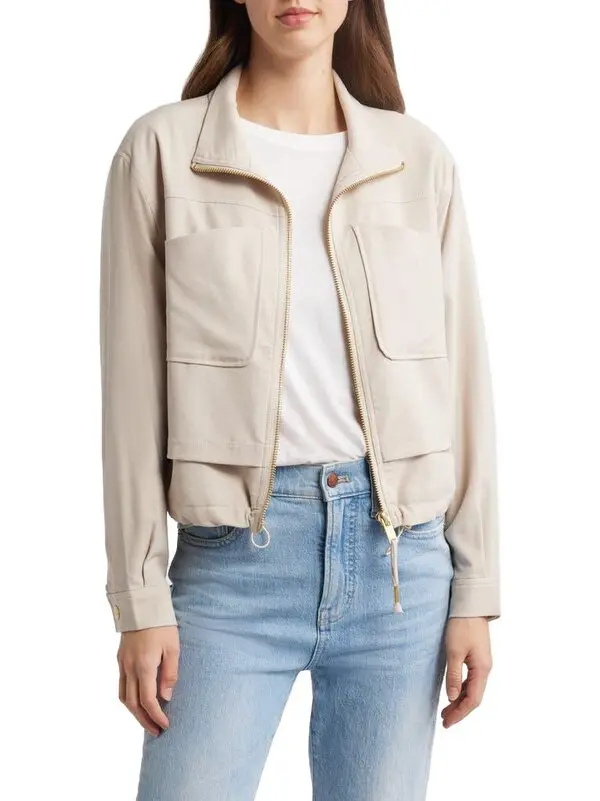 Wit & Wisdom Double Layer Zip-up Jacket - Vanilla Cream