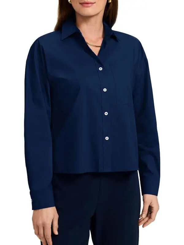 Foxcroft Marina Button-up Shirt - Navy