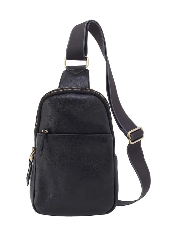 Hobo Cass Leather Sling Bag - Black