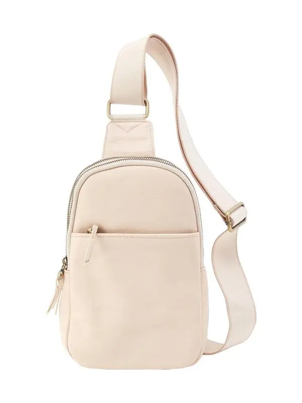 Hobo Cass Leather Sling Bag - Cream