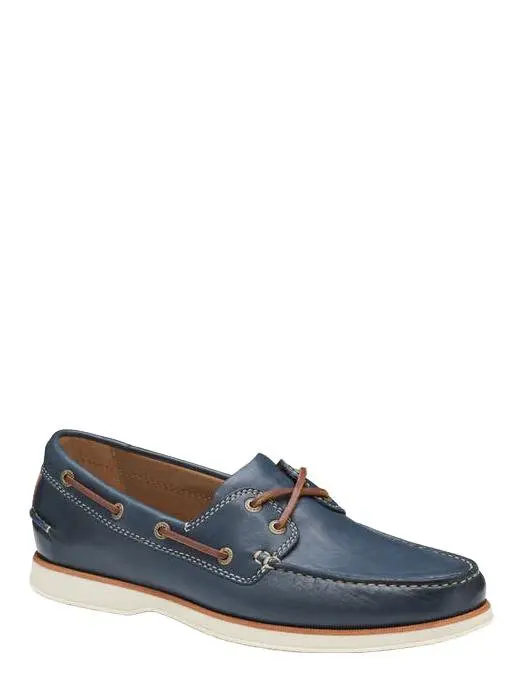 Johnston & Murphy Monaco Boat Shoe - Navy Sheepskin