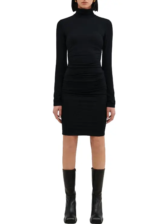 MARCELLA Reykjavik Long-sleeve Turtleneck Dress - Black