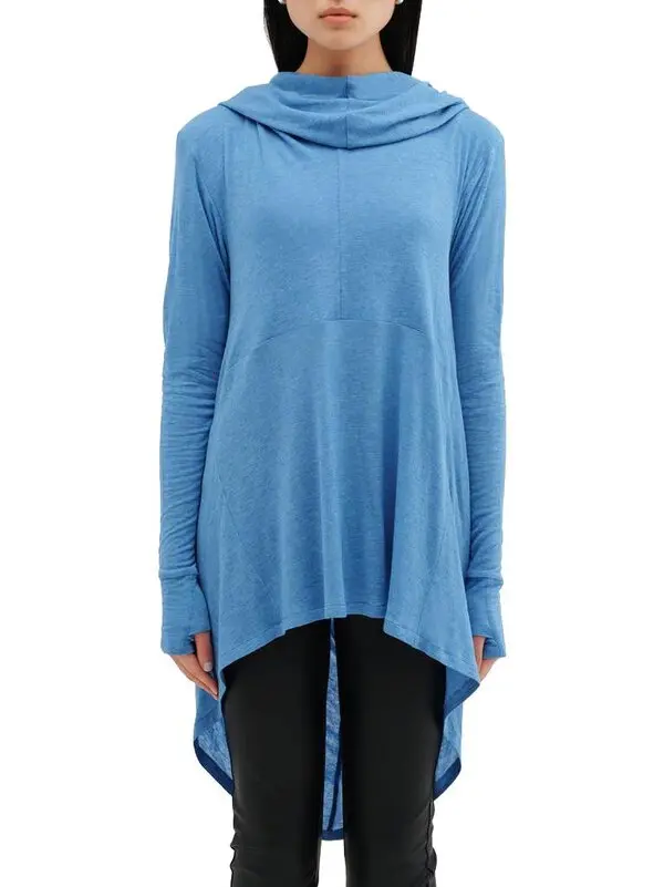 MARCELLA Berkeley Hooded Tunic Top - Azure Blue
