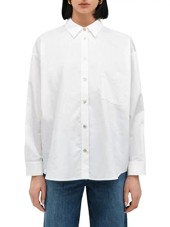 MARCELLA Lima Cotton Poplin Button-up Shirt - Optic White