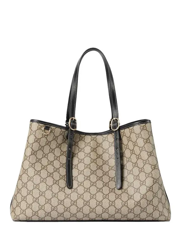 Gucci Gg Emblem Large Tote Bag - Beige