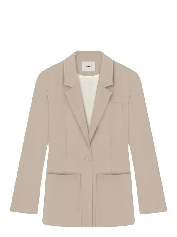 AERON Fitted-waist Blazer - Neutrals