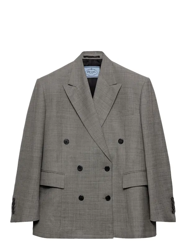 Prada Double-breasted Blazer - Grey