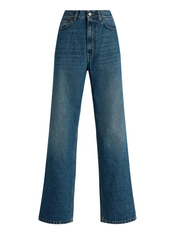 HOUSE OF DAGMAR High-rise Wide-leg Jeans - Blue