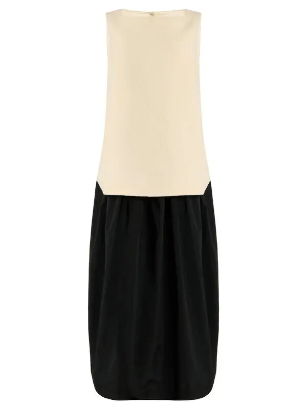 HOUSE OF DAGMAR Open-back Two-tone Maxi Dress - Black