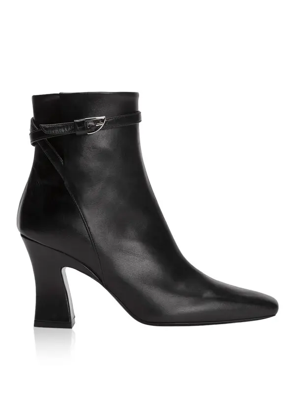 NODALETO Nodstalgia Kate Leather Ankle Boots - Black