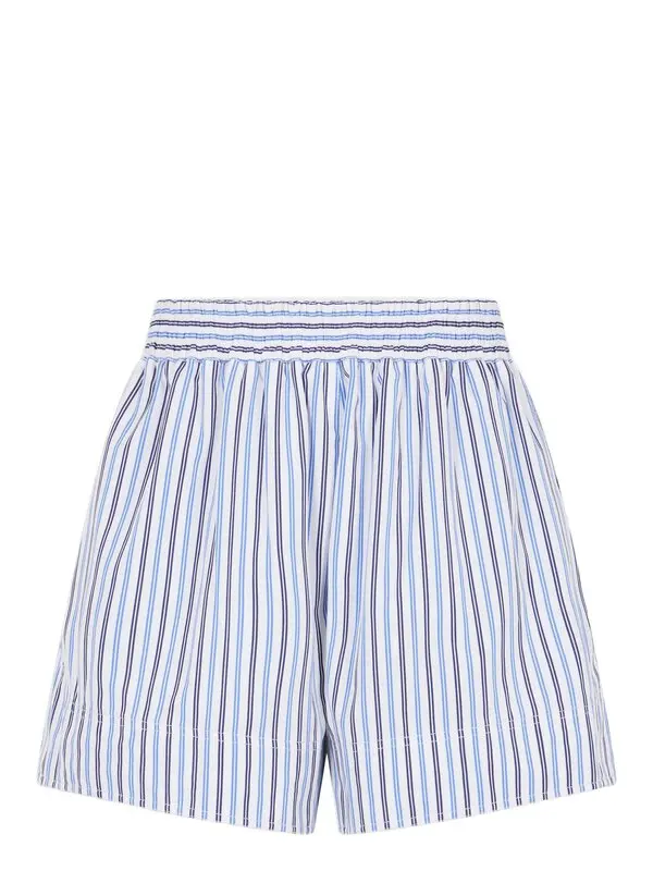 Rabanne Side-slit Shorts - Stripe