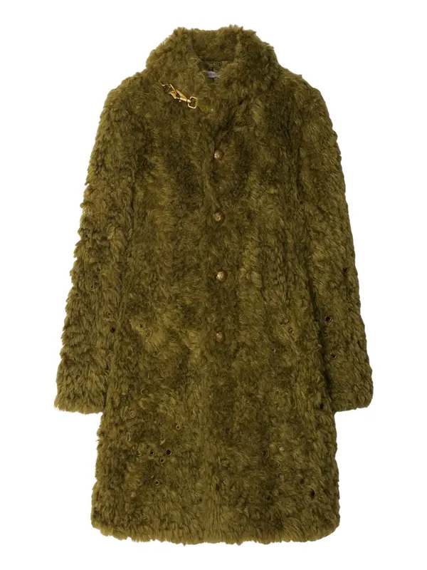 Burberry Faux-fur Coat - Green