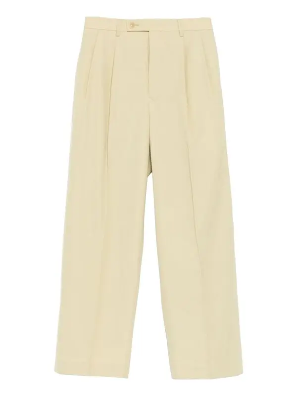 Auralee Max Gabardine Slacks Pants - Yellow