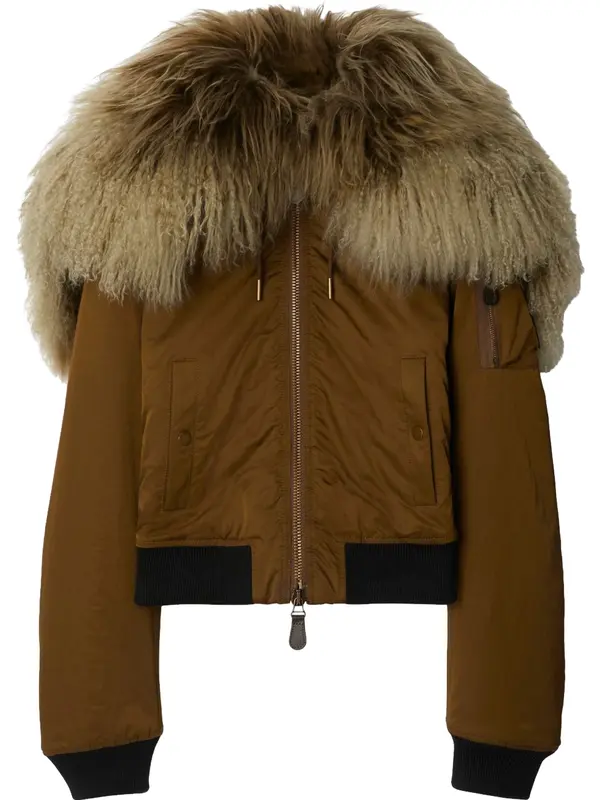 Burberry Padded Bomber Jacket - Brown