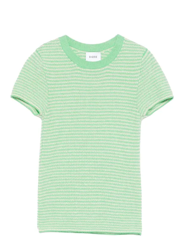 BARRIE Striped Knit Top - Green