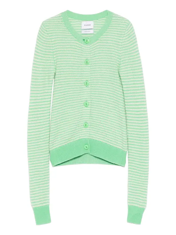 BARRIE Striped Cardigan - Green