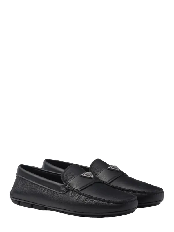 Prada Leather Loafers - Black