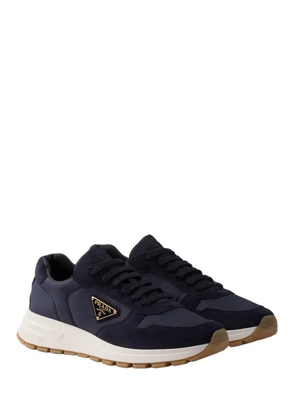Prada Prax 01 Re-nylon And Suede Sneakers - Navy