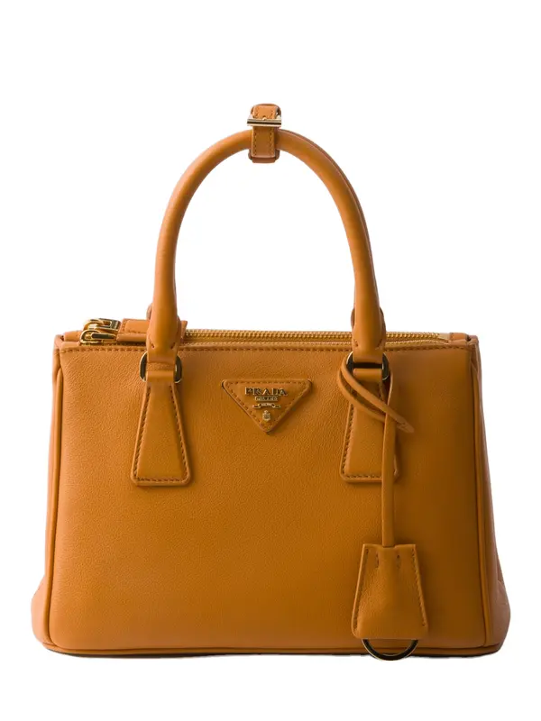 Prada Galleria Small Leather Bag - Amber