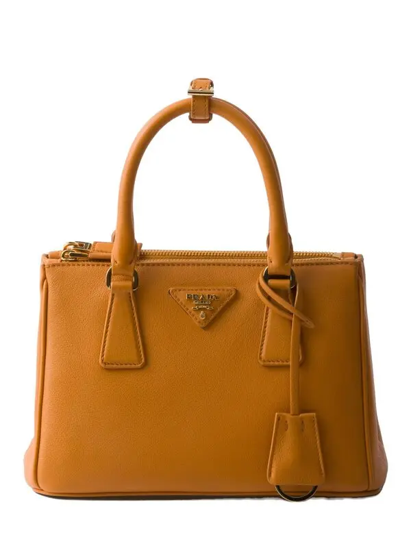 Prada Galleria Small Leather Bag - Orange