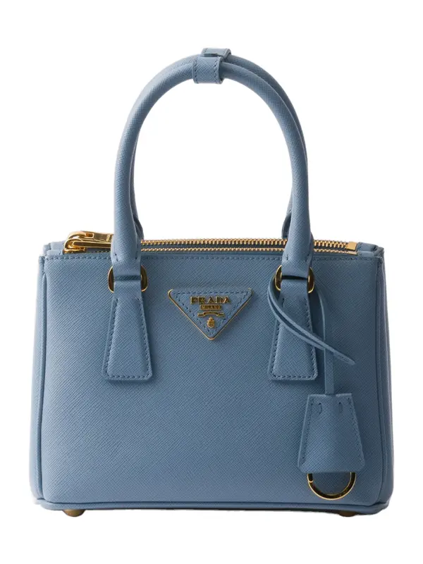 Prada Galleria Mini Saffiano Leather Bag - Astral Blue