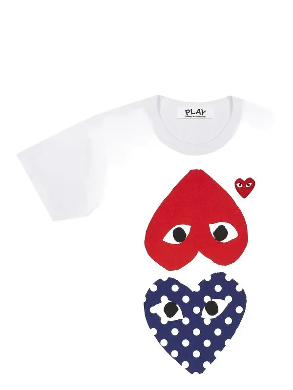 Play Comme Des Garcon Polka Dot Mirror T-shirt - White