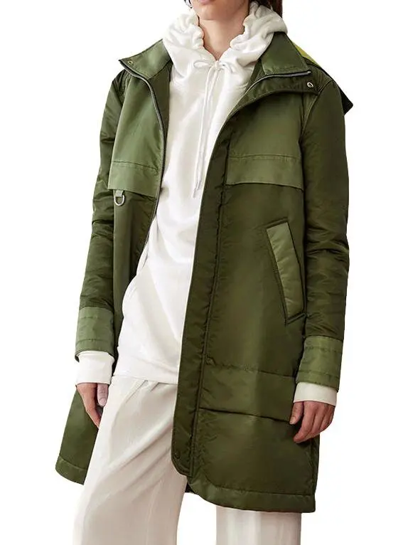 Caalo Down Hooded Anorak - Olive Green