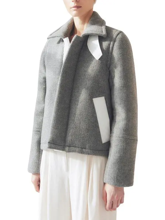 Caalo Wool Down Hooded Coat - Grey