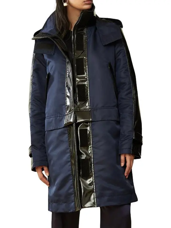 Caalo Water-resistant Convertible Raincoat - Navy