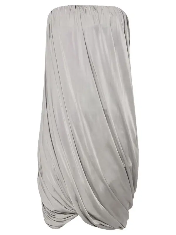 Attico Draped Jersey Minidress - Grey