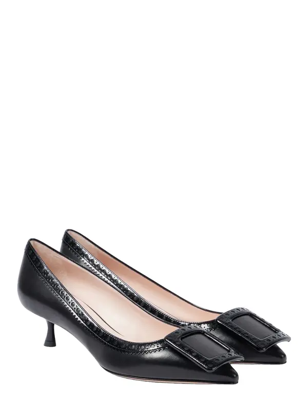ROGER VIVIER Viv' In The City Leather Pumps - Black