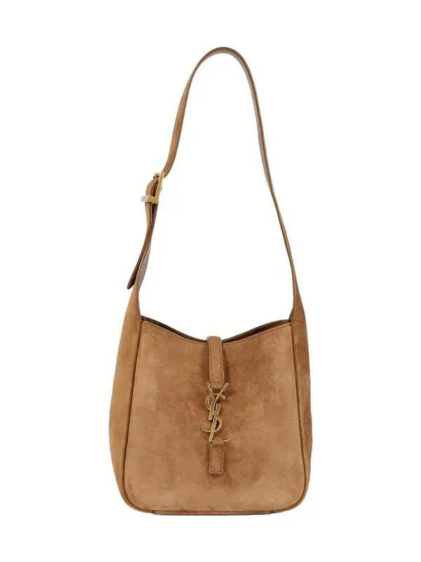 Saint Laurent Le 5 À 7 Supple Baby Suede Shoulder Bag - Brown