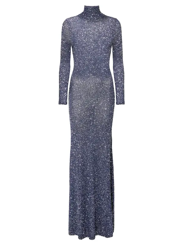Balenciaga Sequined Gown - Blue