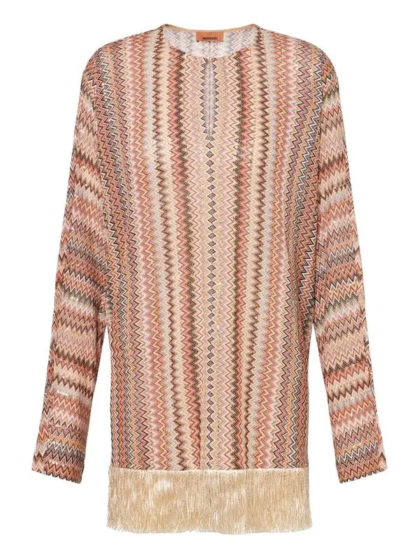 Missoni Zigzag Fringed Lamé Blouse - Multicoloured