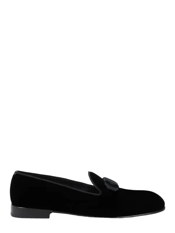 Brioni Velvet Loafers - Black