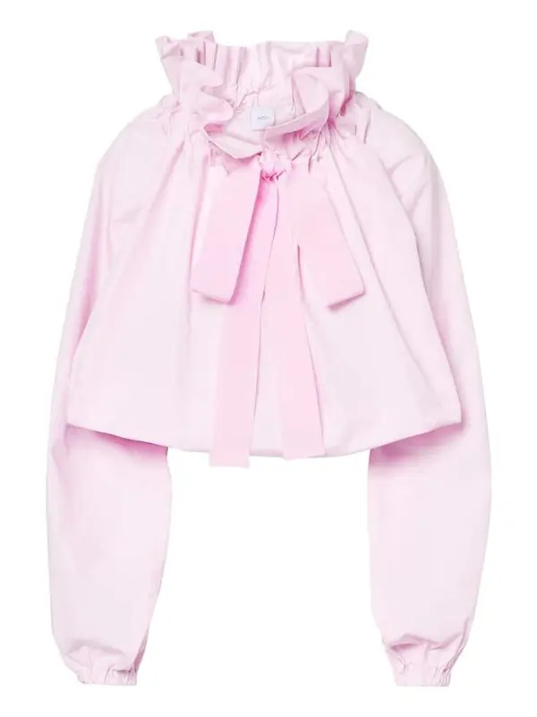 PATOU Iconic Bow-detail Ruffled Blouse - Pink