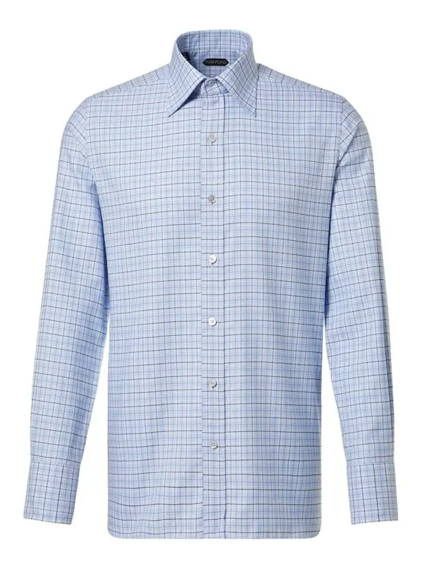 TOM FORD Cotton-blend Shirt - Blue