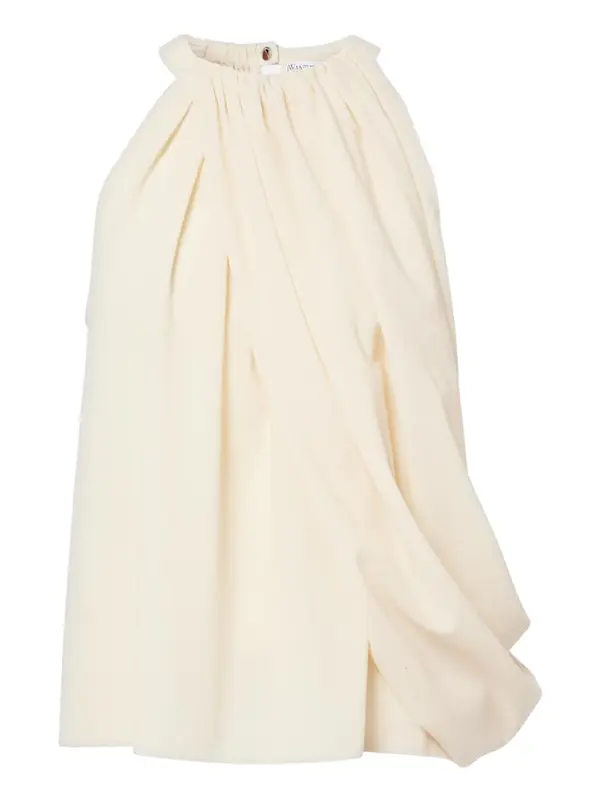 JW Anderson Draped Wool-blend Top - White