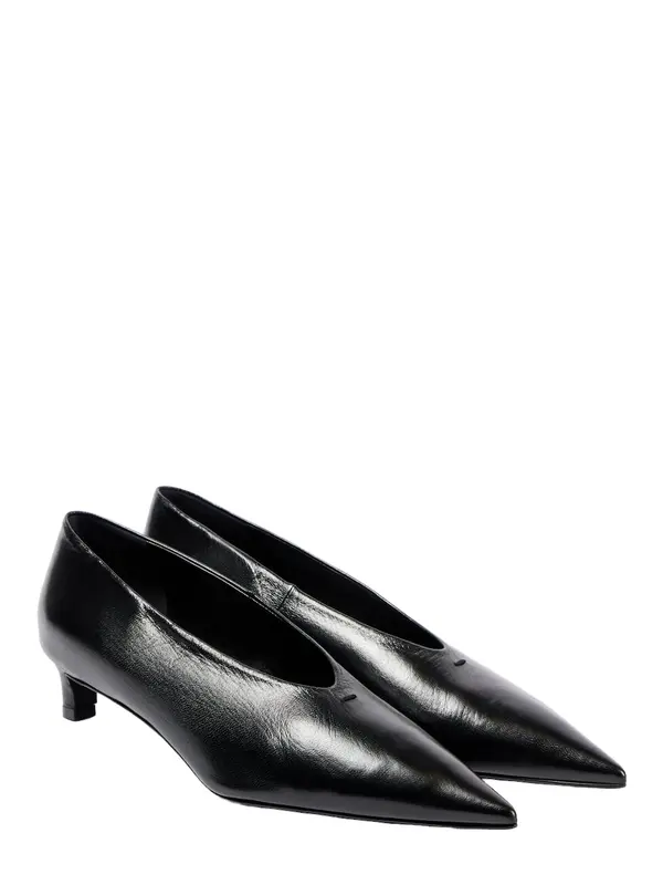 JIL SANDER Leather Pumps - Black
