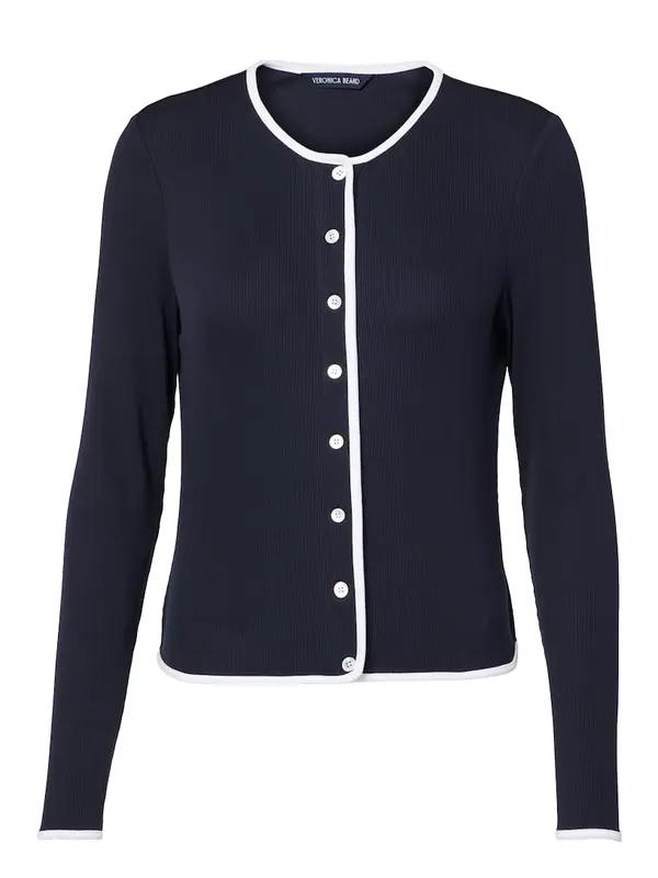 Veronica Beard Wilmer Cotton-blend Cardigan - Blue