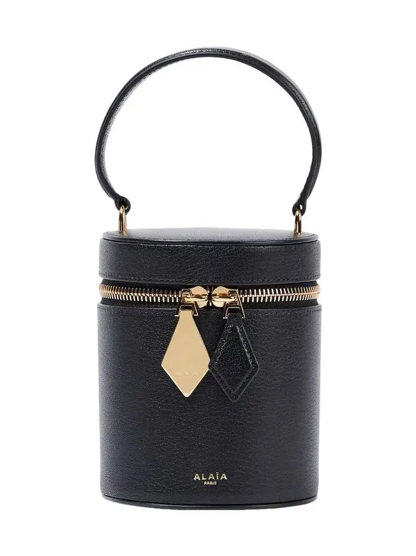 Alaïa Cube Mini Leather Vanity Bag - Black