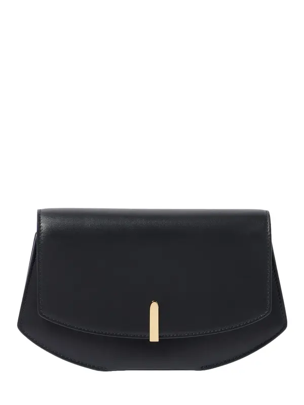 Savette Florence Leather Clutch - Black