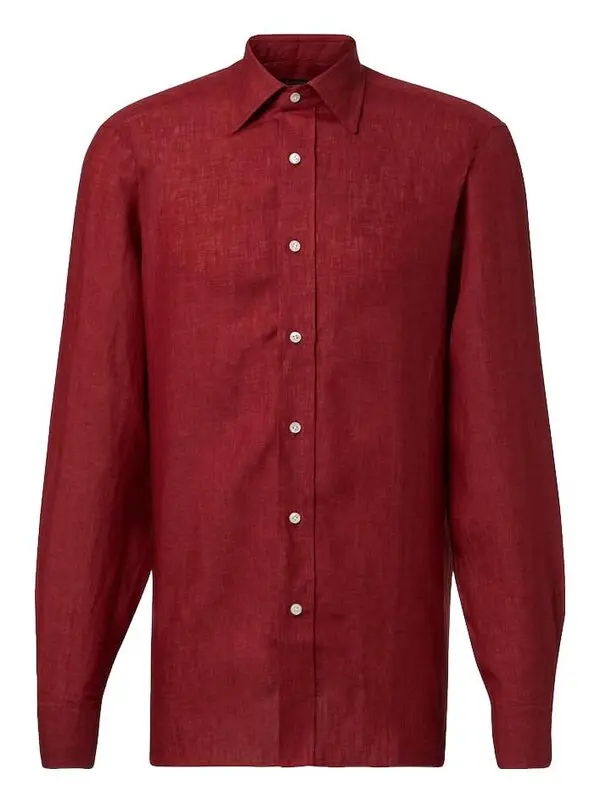 Rubinacci Linen Shirt - Red