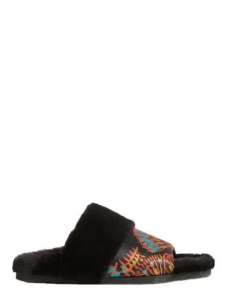 La DoubleJ Winter Slides - Jacquard Sicomore Black