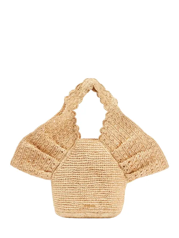 Zimmermann Raffia Bucket Bag - Beige