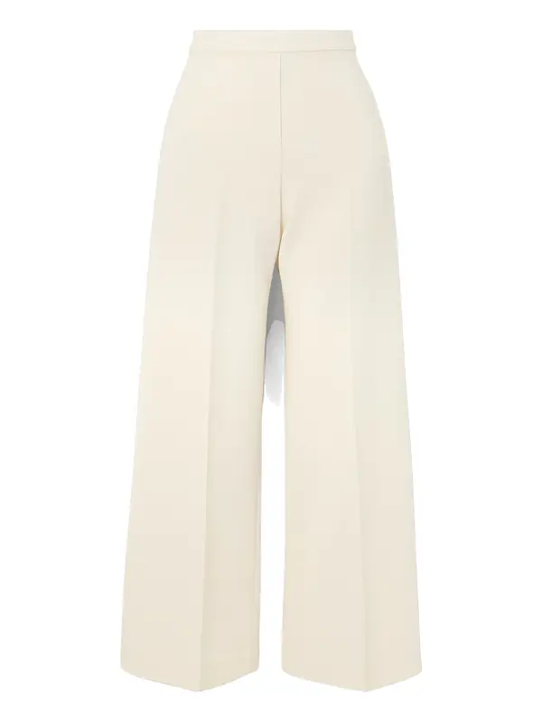Theory Crepe Straight-leg Pants - Off-white