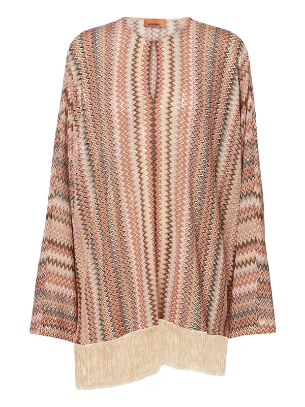 Missoni Zigzag Fringed Lame Blouse - Multicoloured