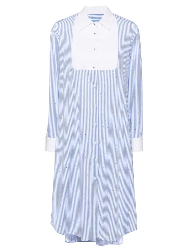 MACGRAW Collegiate Shirt Dress - Blue